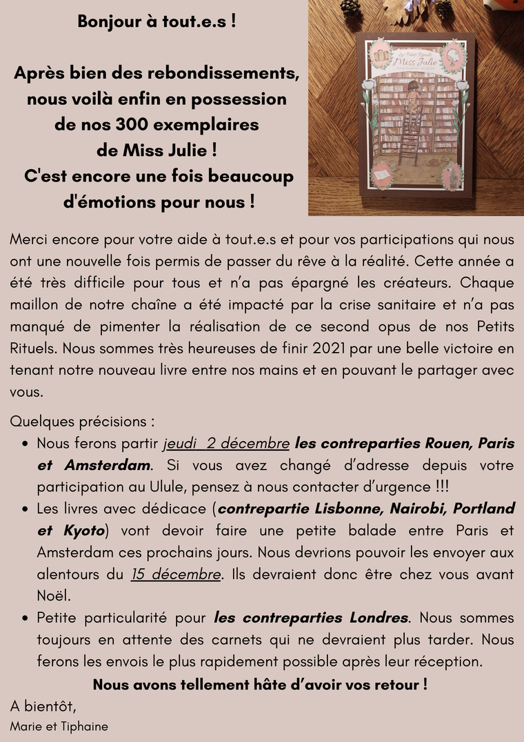 Les Petits Rituels: Miss Julie - Ulule
