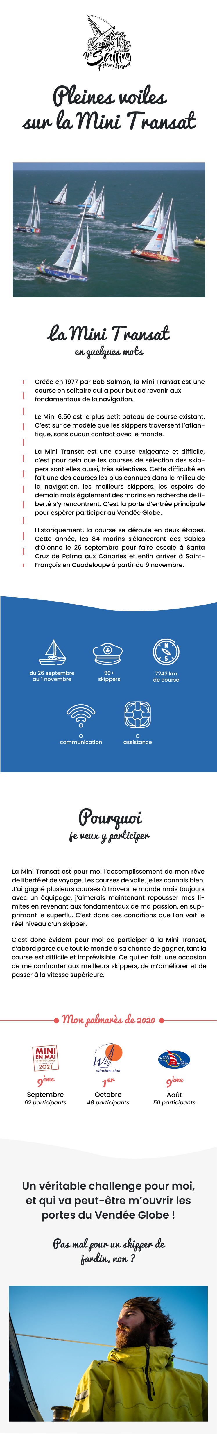 Pleines voiles sur la Mini Transat