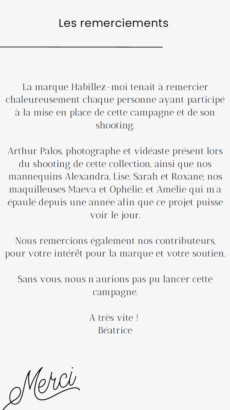 Habillez-moi - Ulule