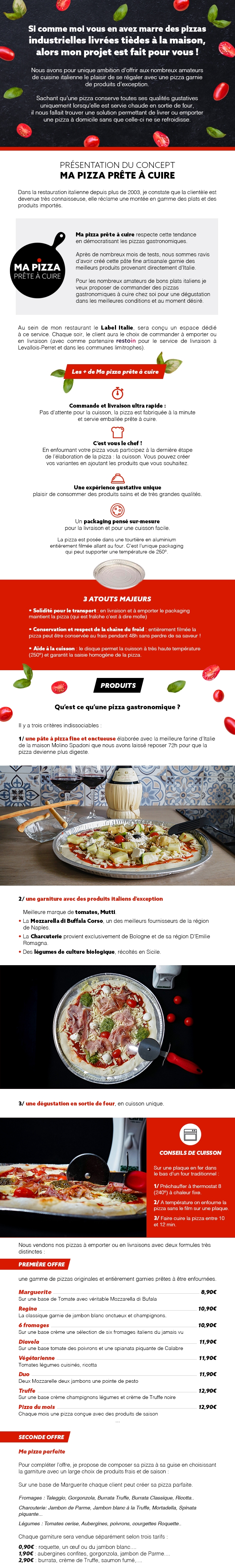 Ma pizza prête à cuire