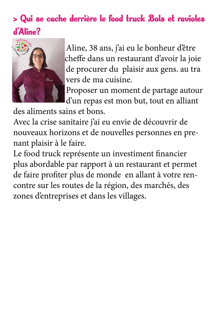 Bols et ravioles d'Aline