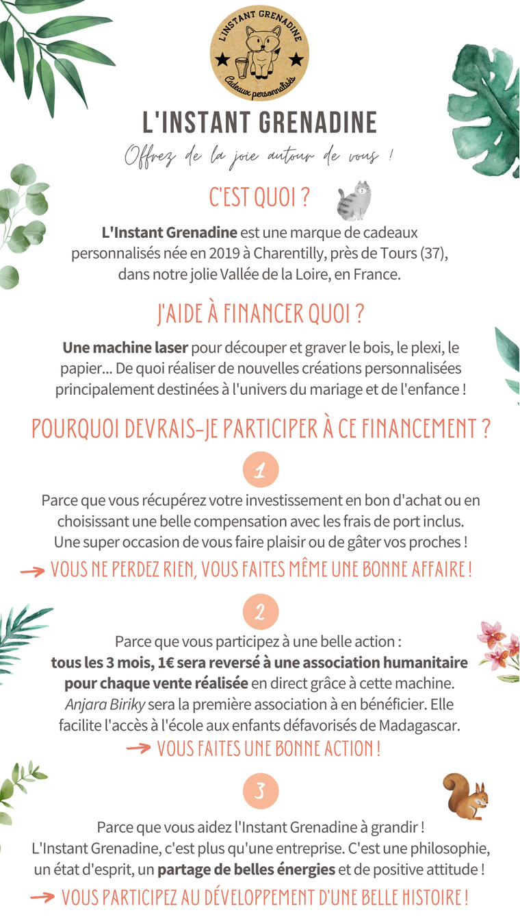 Une machine laser pour l'Instant Grenadine