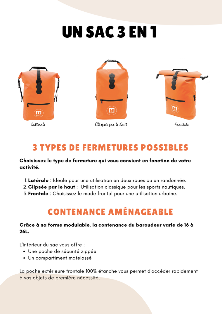 Sac à dos urbain et 100% étanche