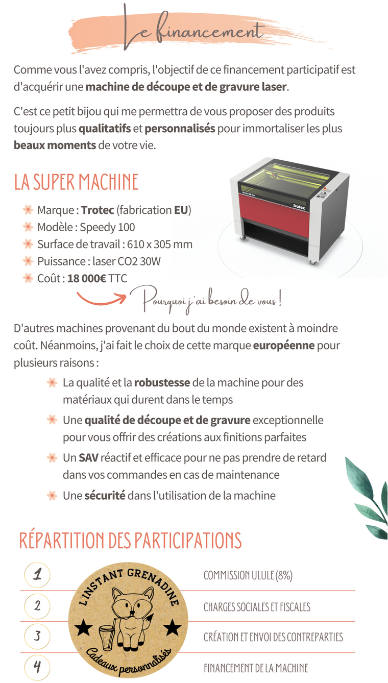Une machine laser pour l'Instant Grenadine