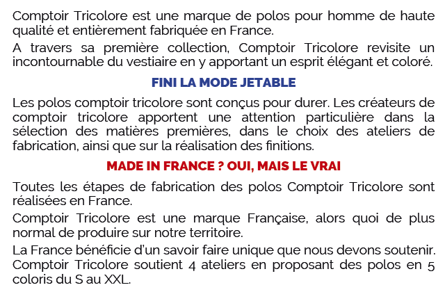 Comptoir Tricolore