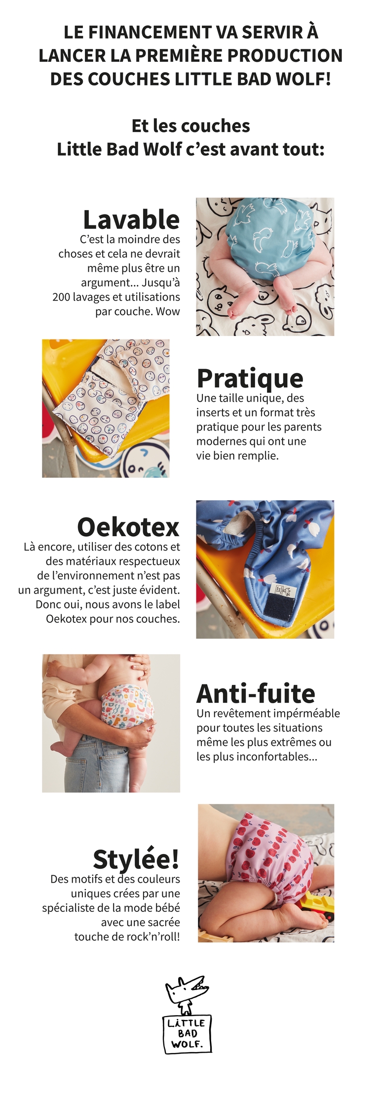 Little Bad Wolf - La couche lavable stylée!