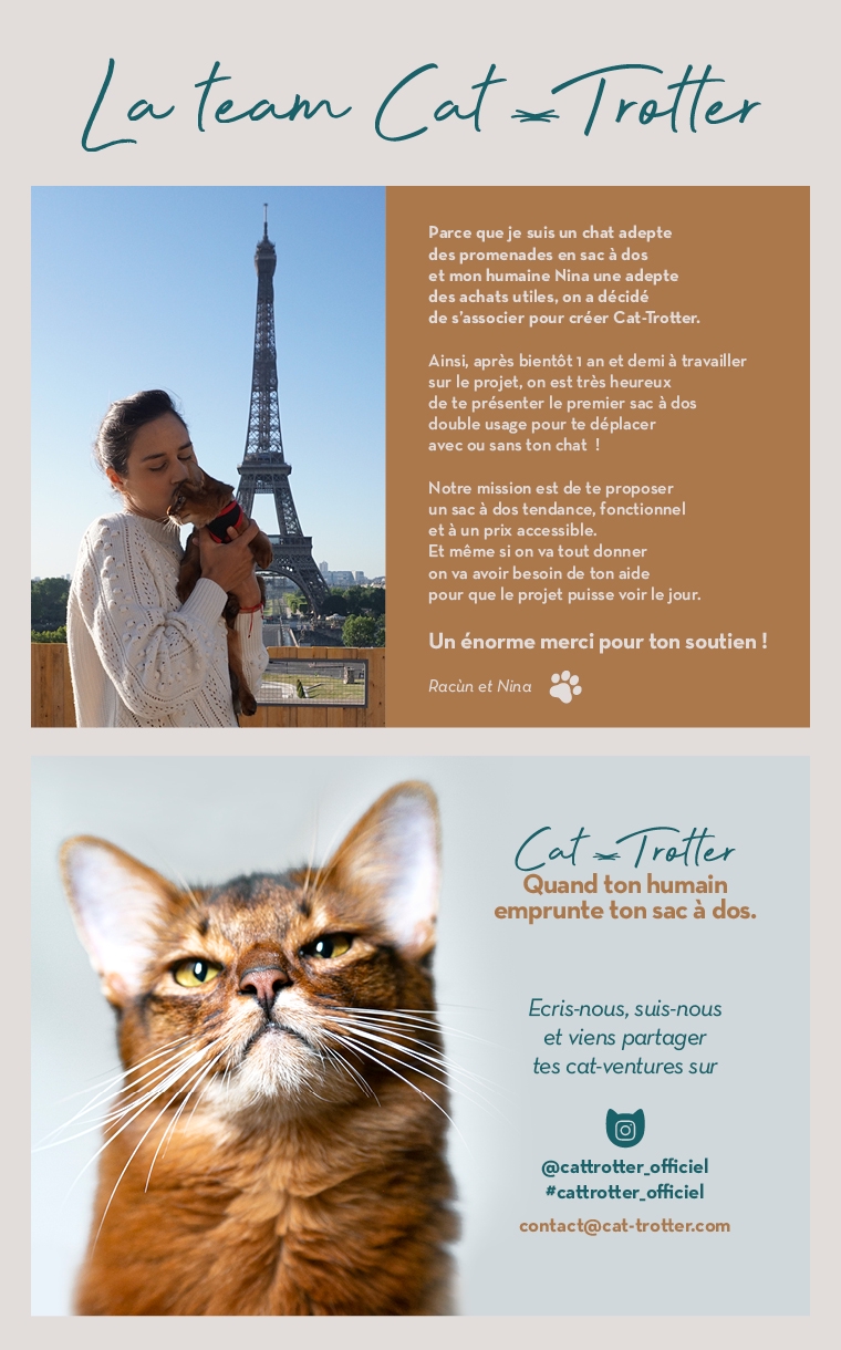 Cat-Trotter le sac à dos pour toi et ton chat