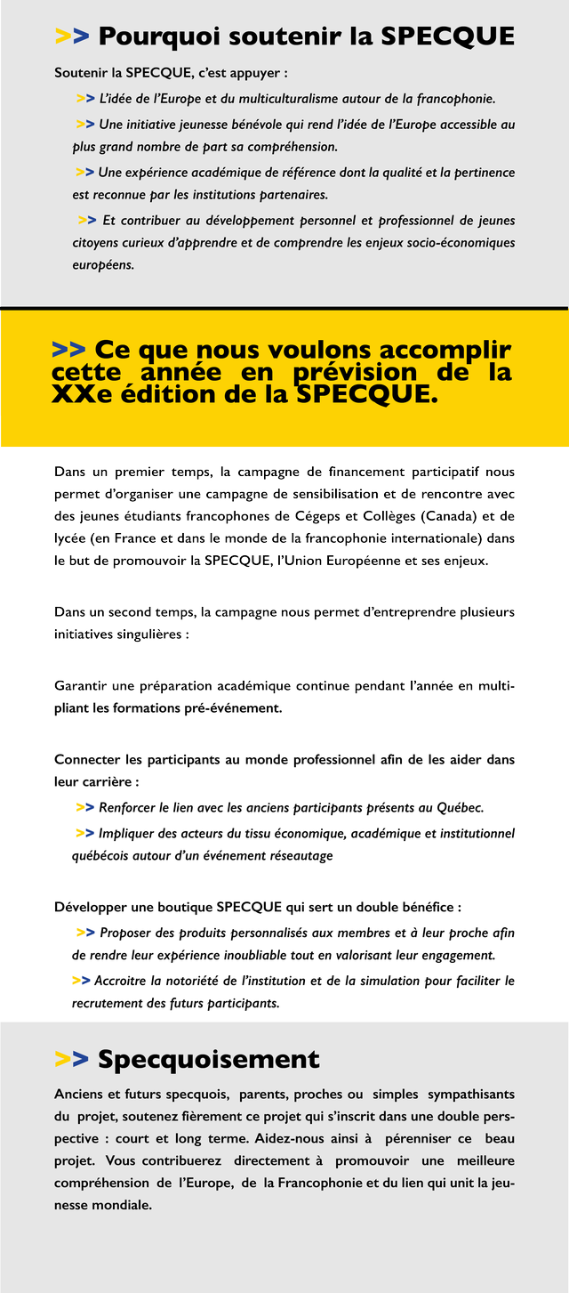 La SPECQUE en tournée