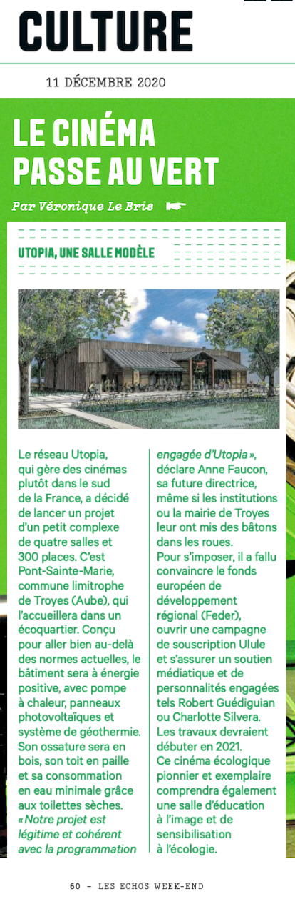 Utopia, Cinéma Durable ! - Ulule