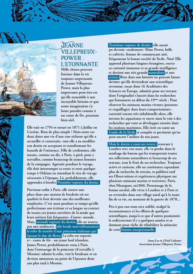 Jeanne Villepreux Power, inventrice de l’aquarium.