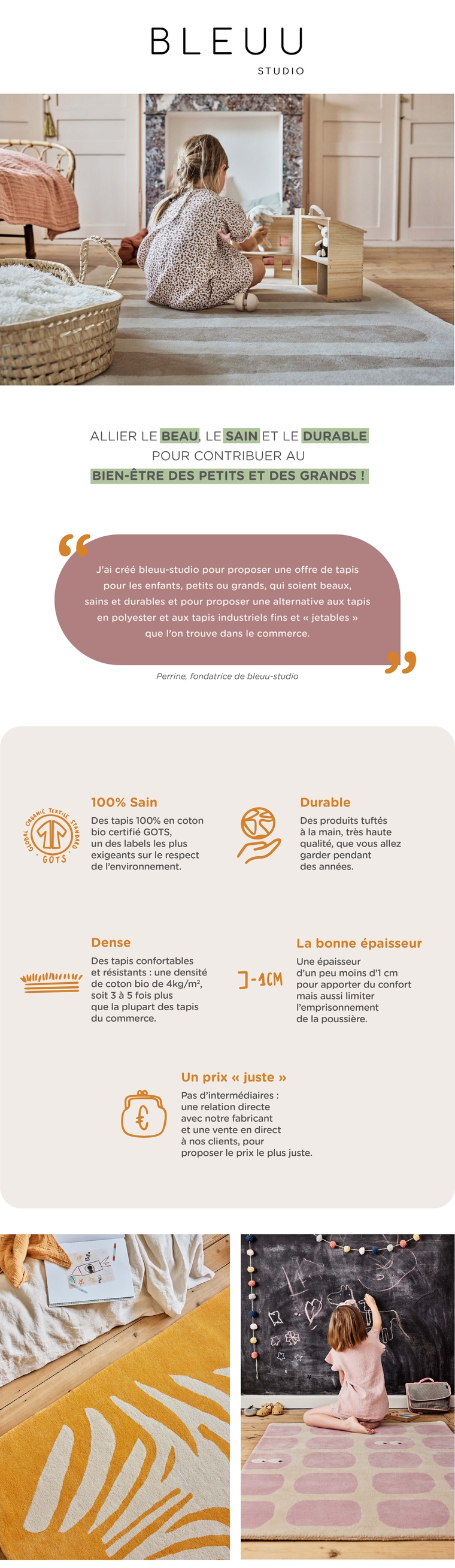 BLEUU-STUDIO, tapis pour petits et grands ! - Ulule