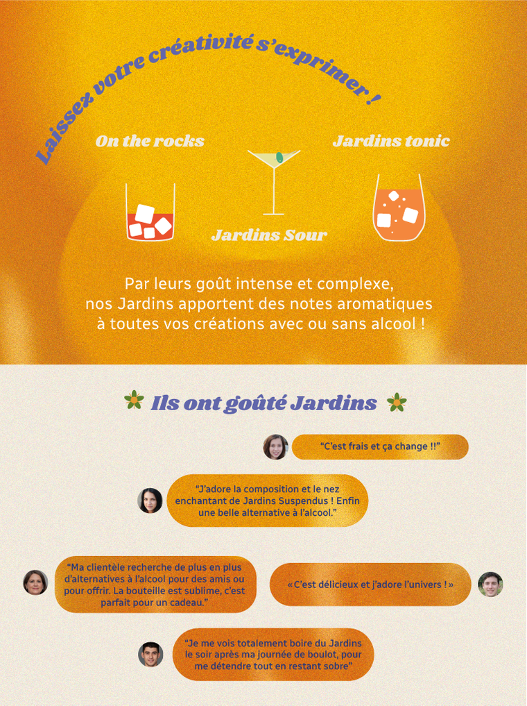 Jardins - Apéritifs d'exception sans alcool