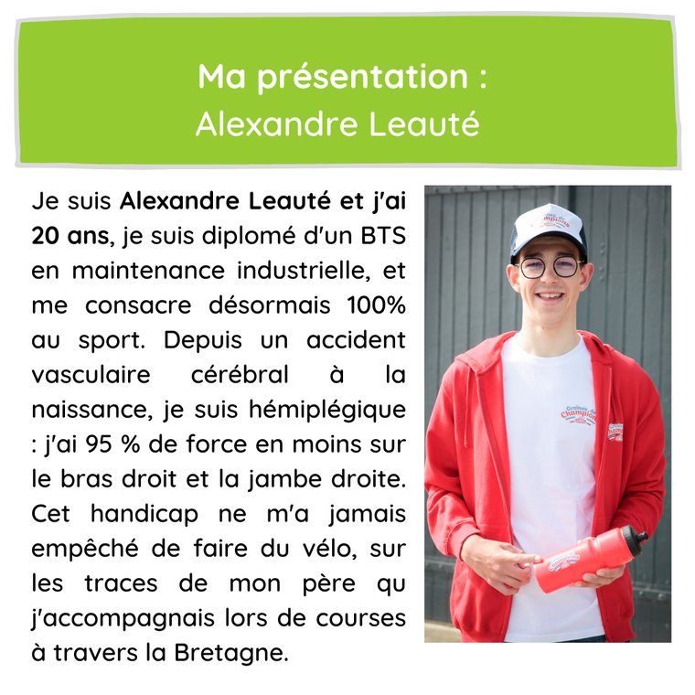 Paracyclisme : Alexandre LEAUTE