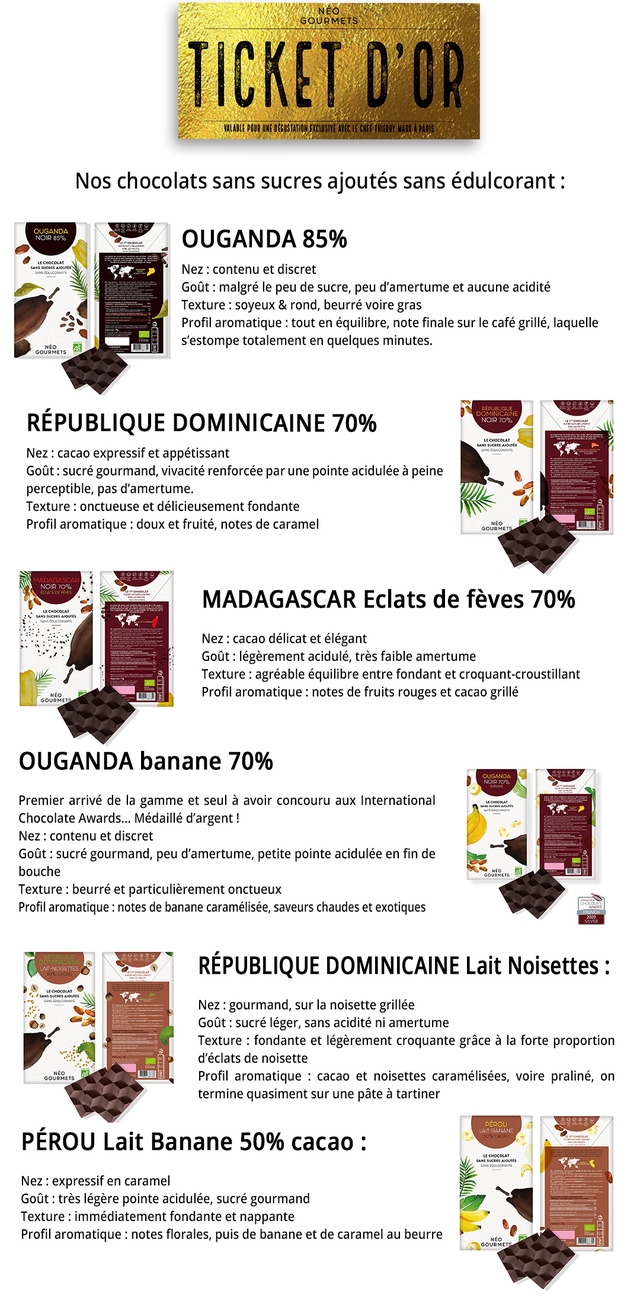 NEOGOURMETS : Chocolats sans sucres ajoutés 🍫