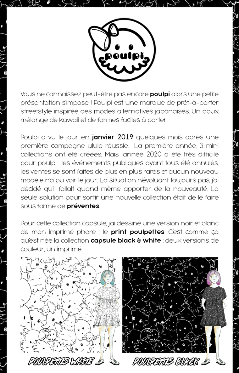 poulpi, black & white capsule