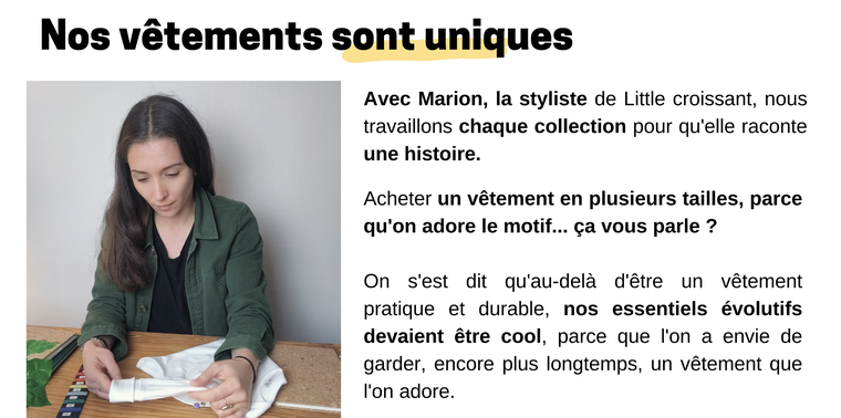 Vêtements évolutifs pour bébé, by Little croissant