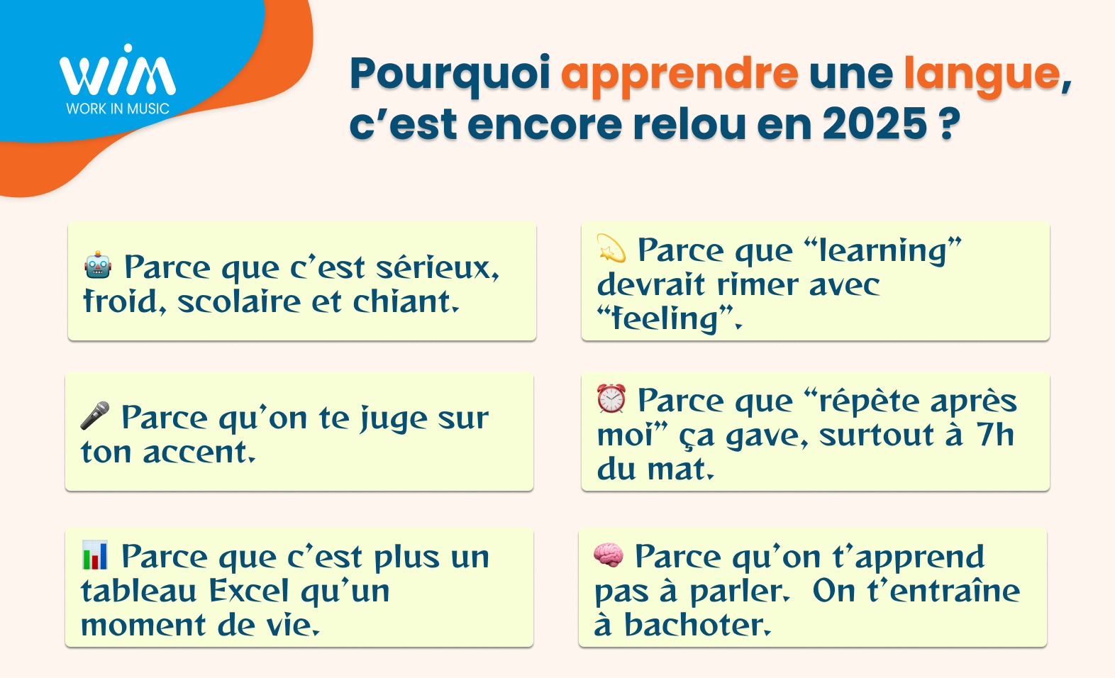 WIM : l’app 📱 qui t’apprend une langue en chantant 🎶