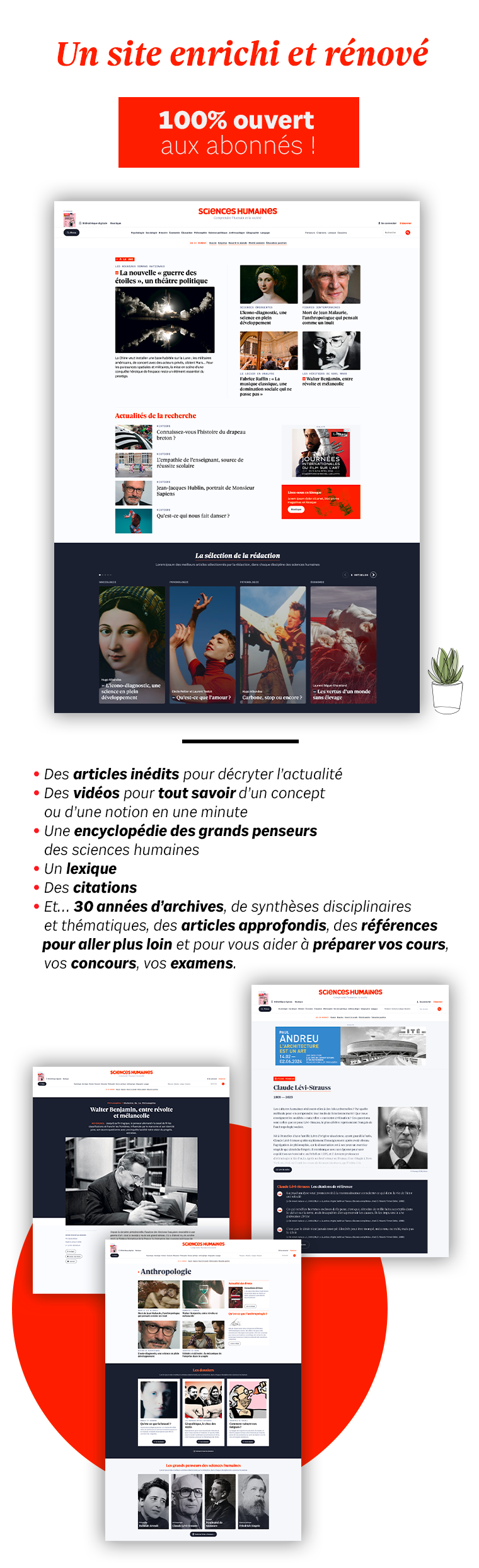 SCIENCES HUMAINES Nouvelle formule Nouveau site