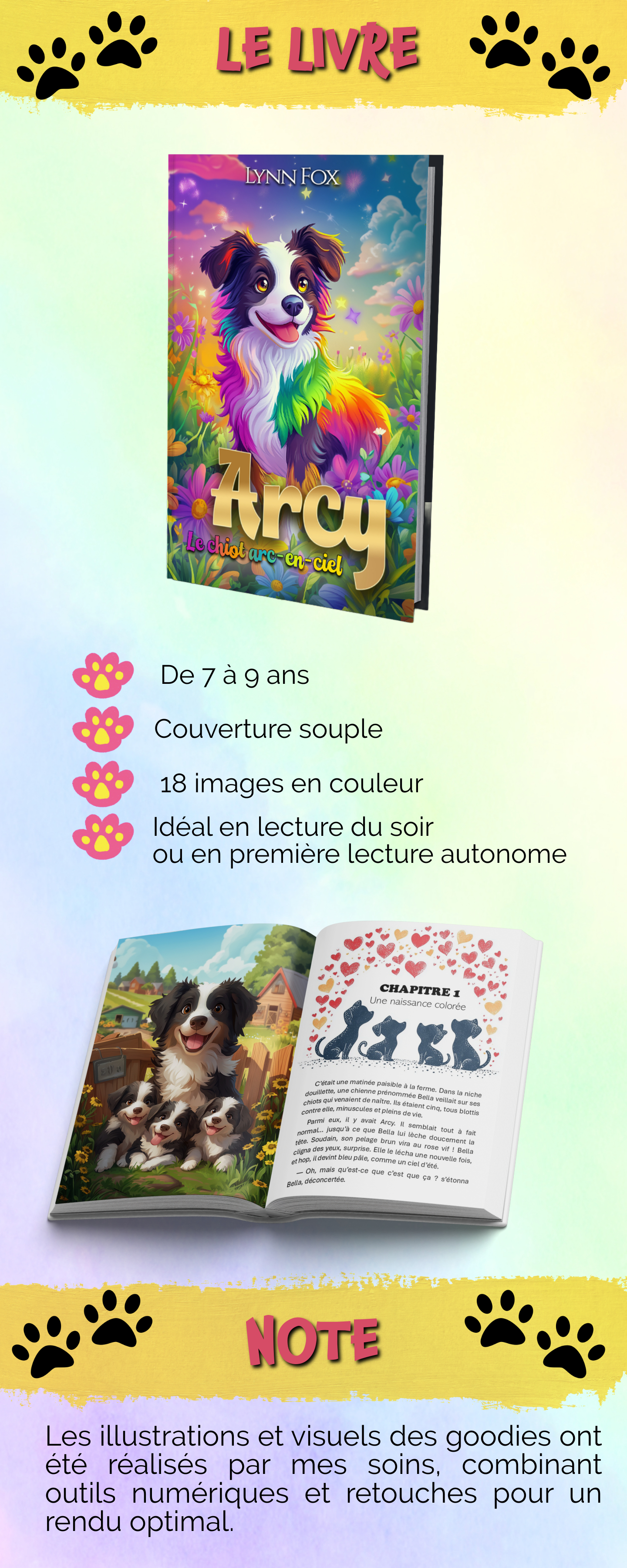 Arcy, le chiot arc-en-ciel