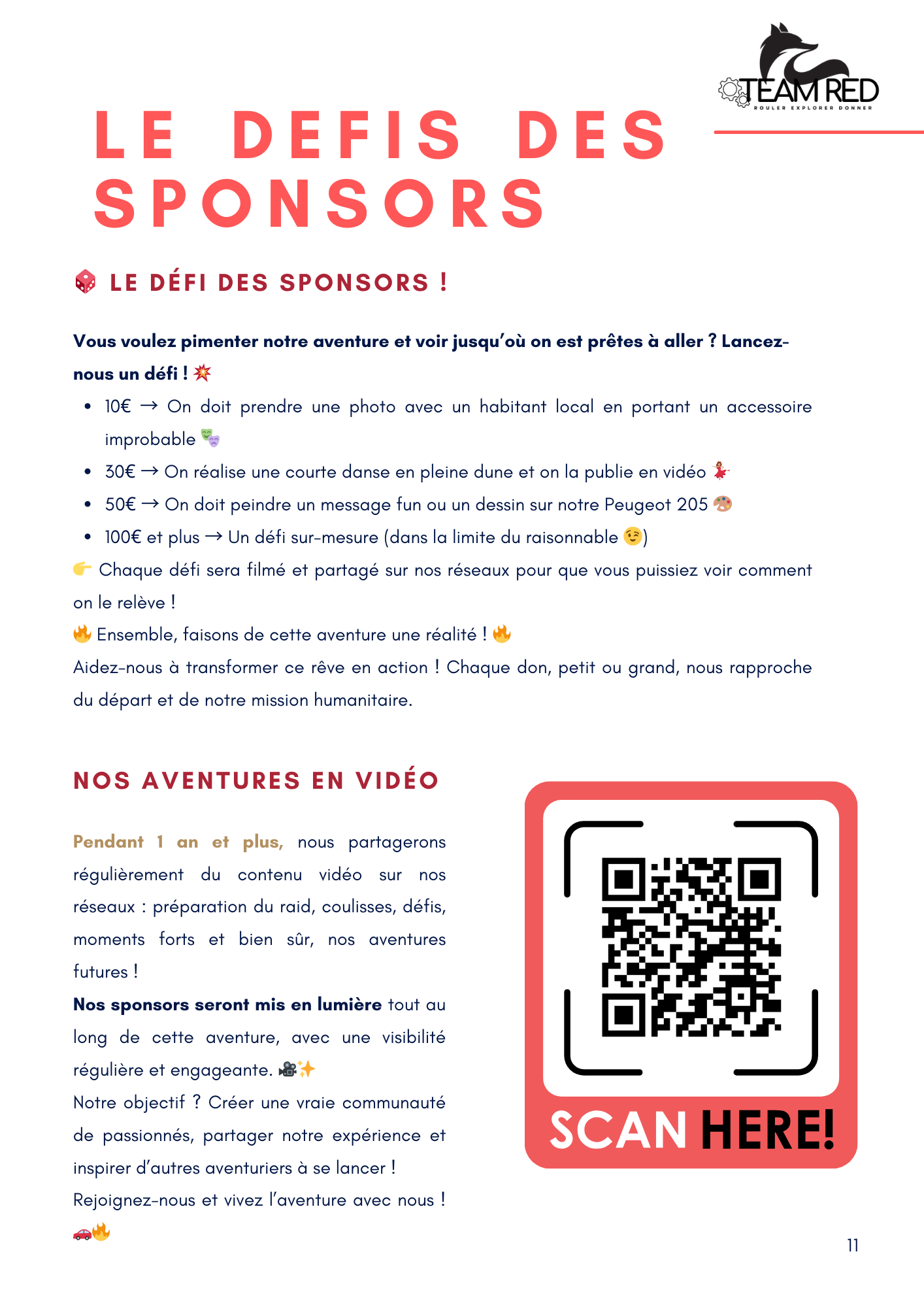 🚗 La Team RED : Rouler, Explorer, Donner