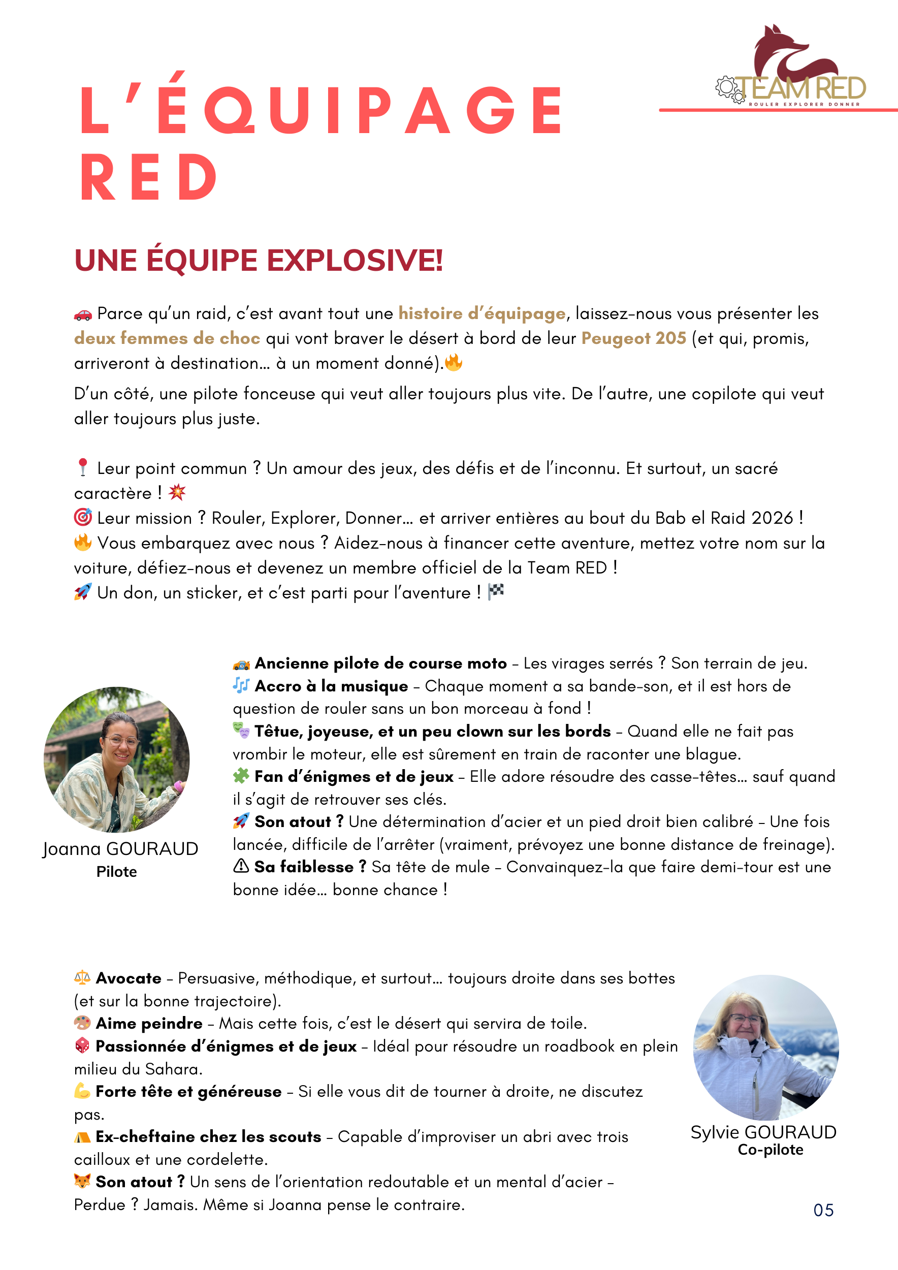 🚗 La Team RED : Rouler, Explorer, Donner