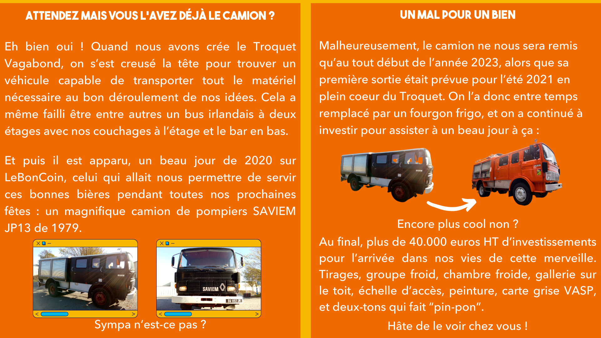 Dernier jour pour soutenir Pin-pon et le Troquet Vagabond