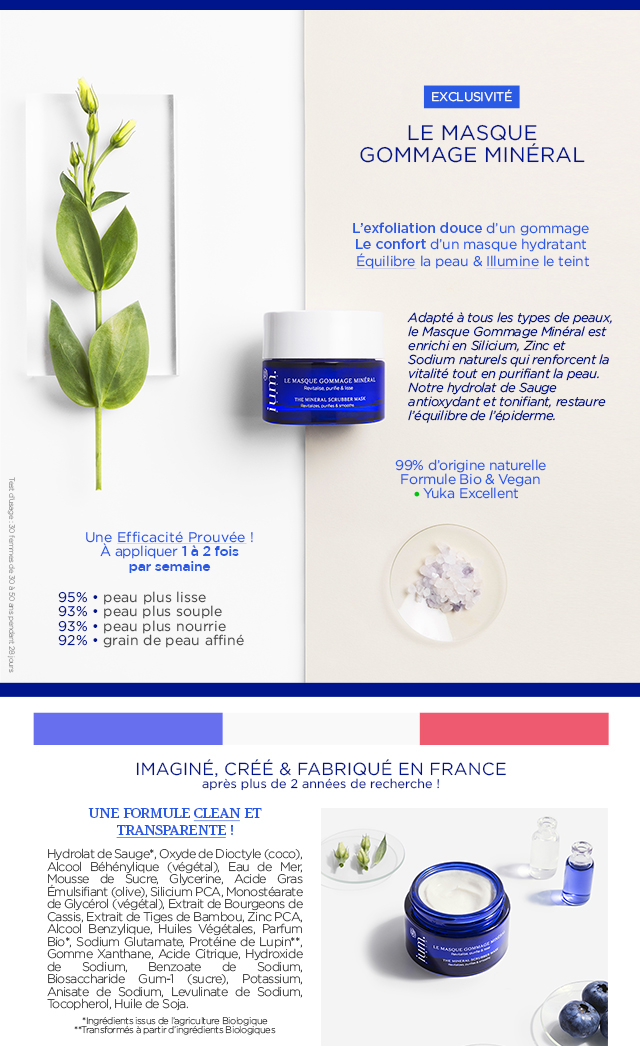 IUM : le Masque Gommage Minéral BIO, Naturel & Vegan
