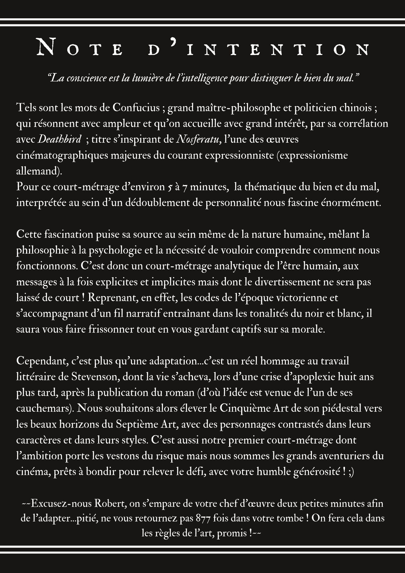 (Fanfilm) Deathbird - Dr Jekyll et Mr. Hyde