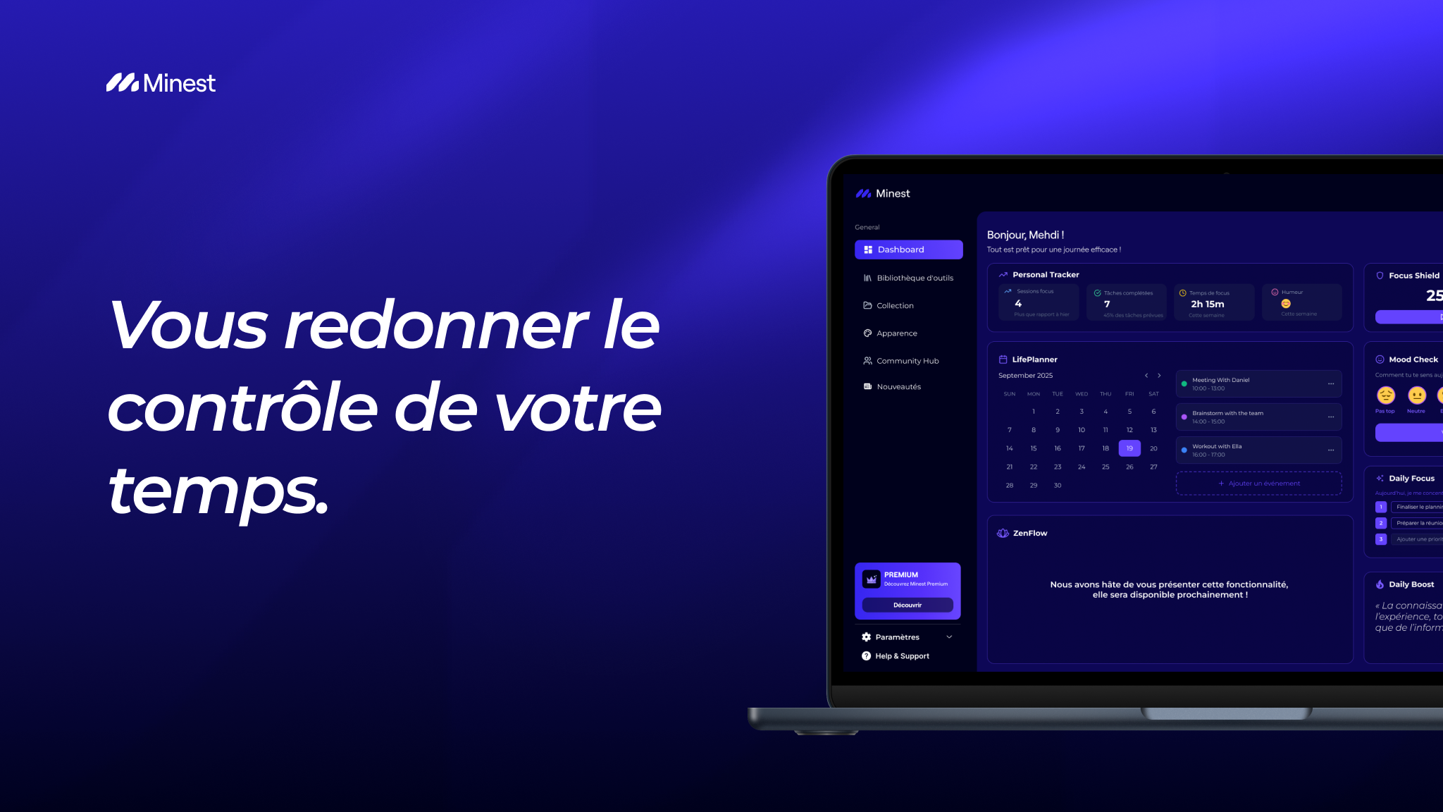 Minest : Simplifiez votre journée, libérez votre esprit.