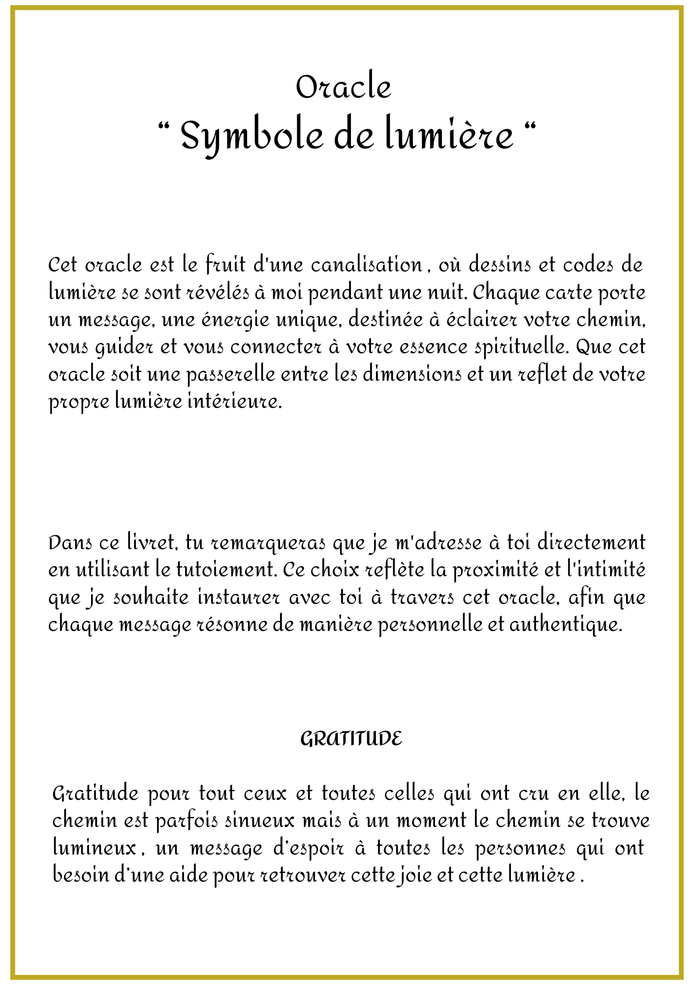 L'oracle " Symbole de lumière et code numérique" - Ulule