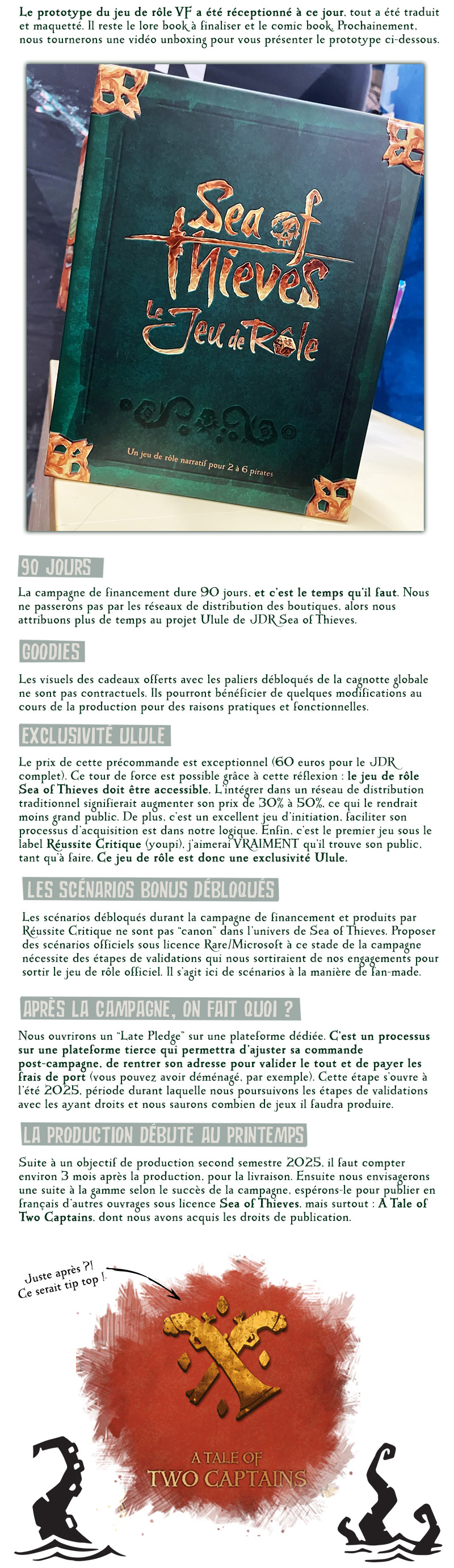 Le jeu de rôle officiel Sea of Thieves