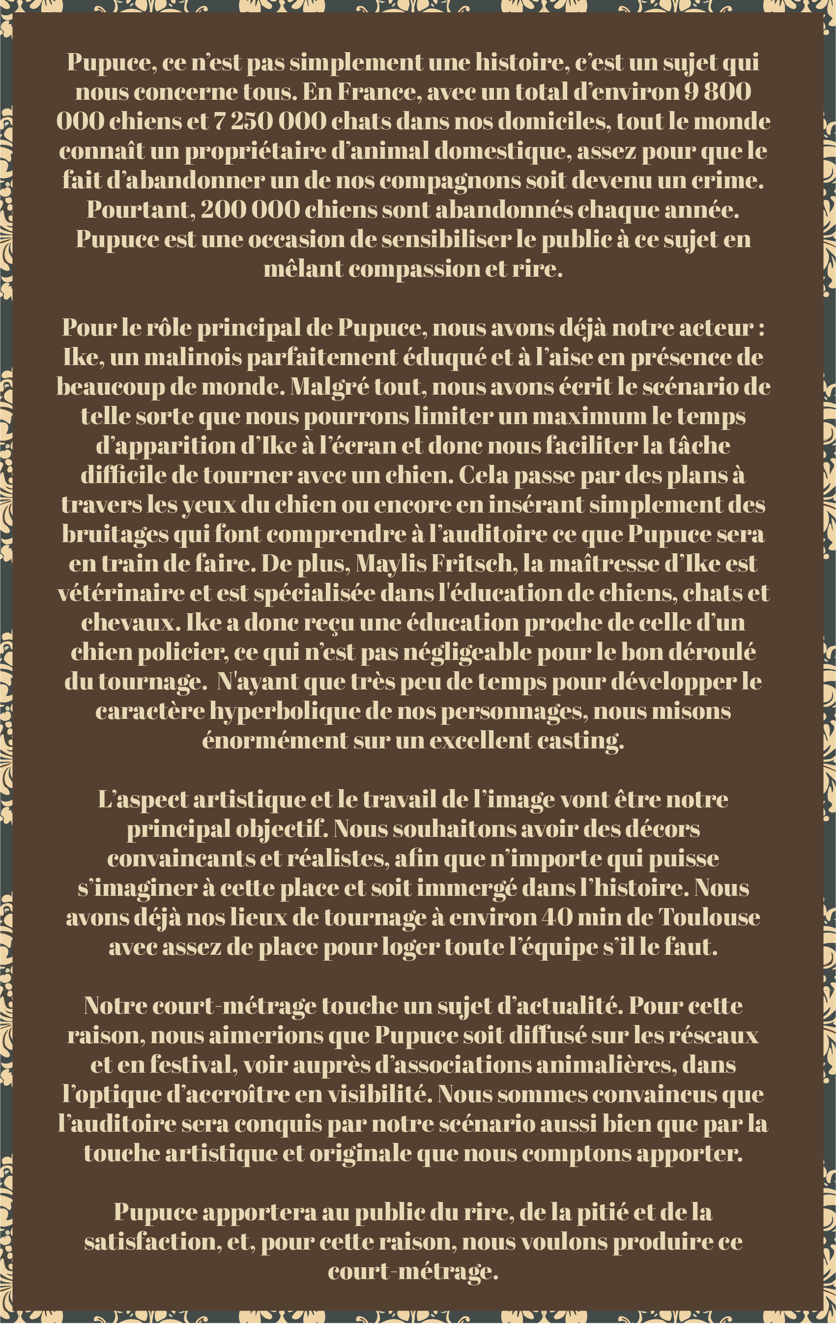 Pupuce, le court-métrage - Ulule