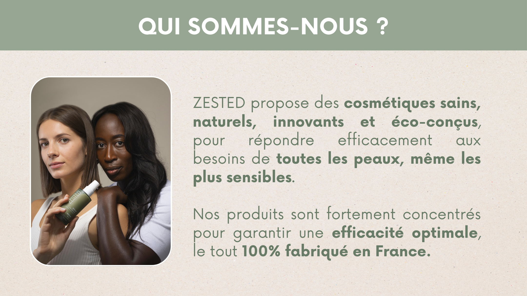 ZESTED COSMETIC - Boostez le mécanisme naturel de votre peau