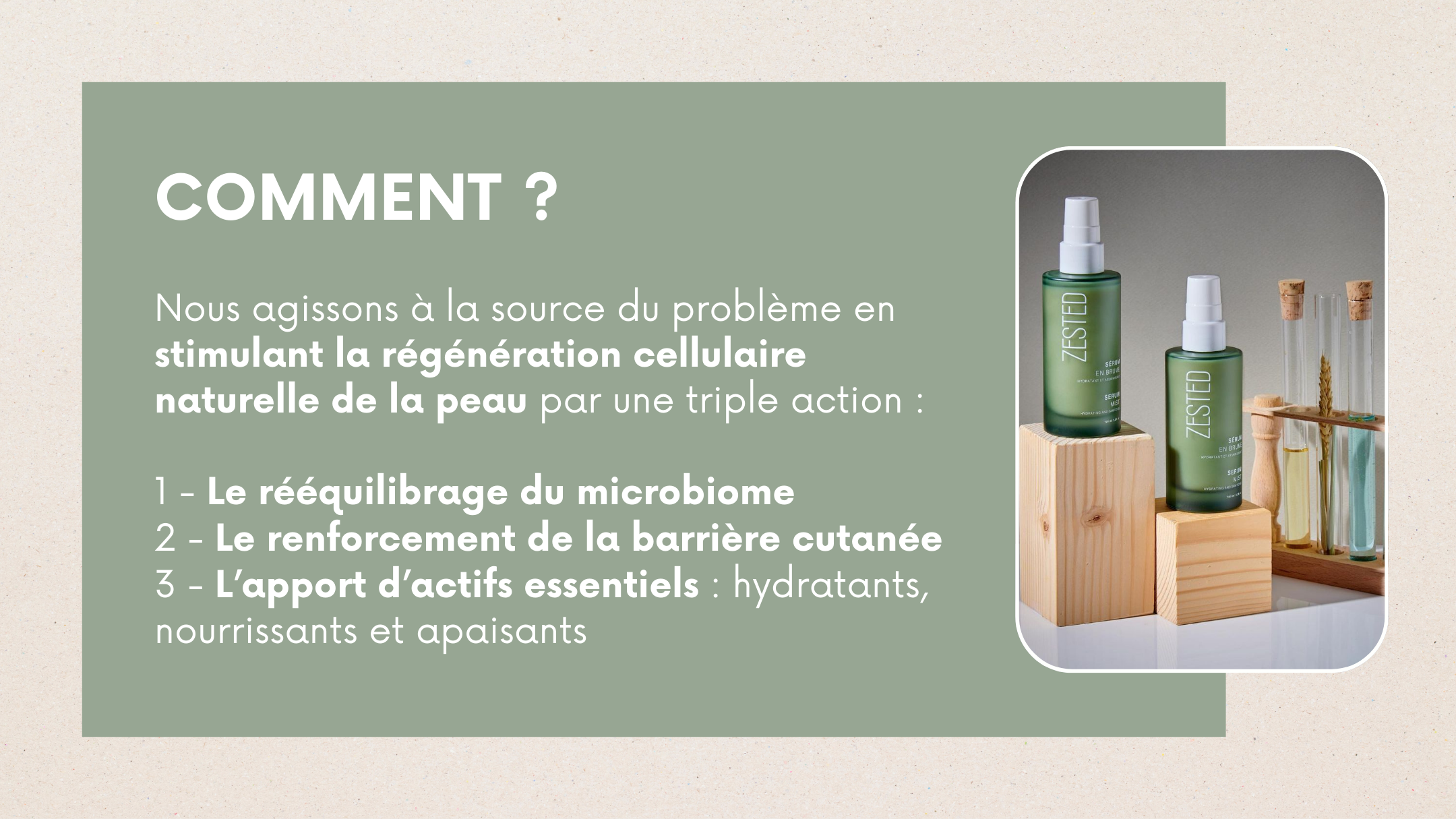 ZESTED COSMETIC - Boostez le mécanisme naturel de votre peau