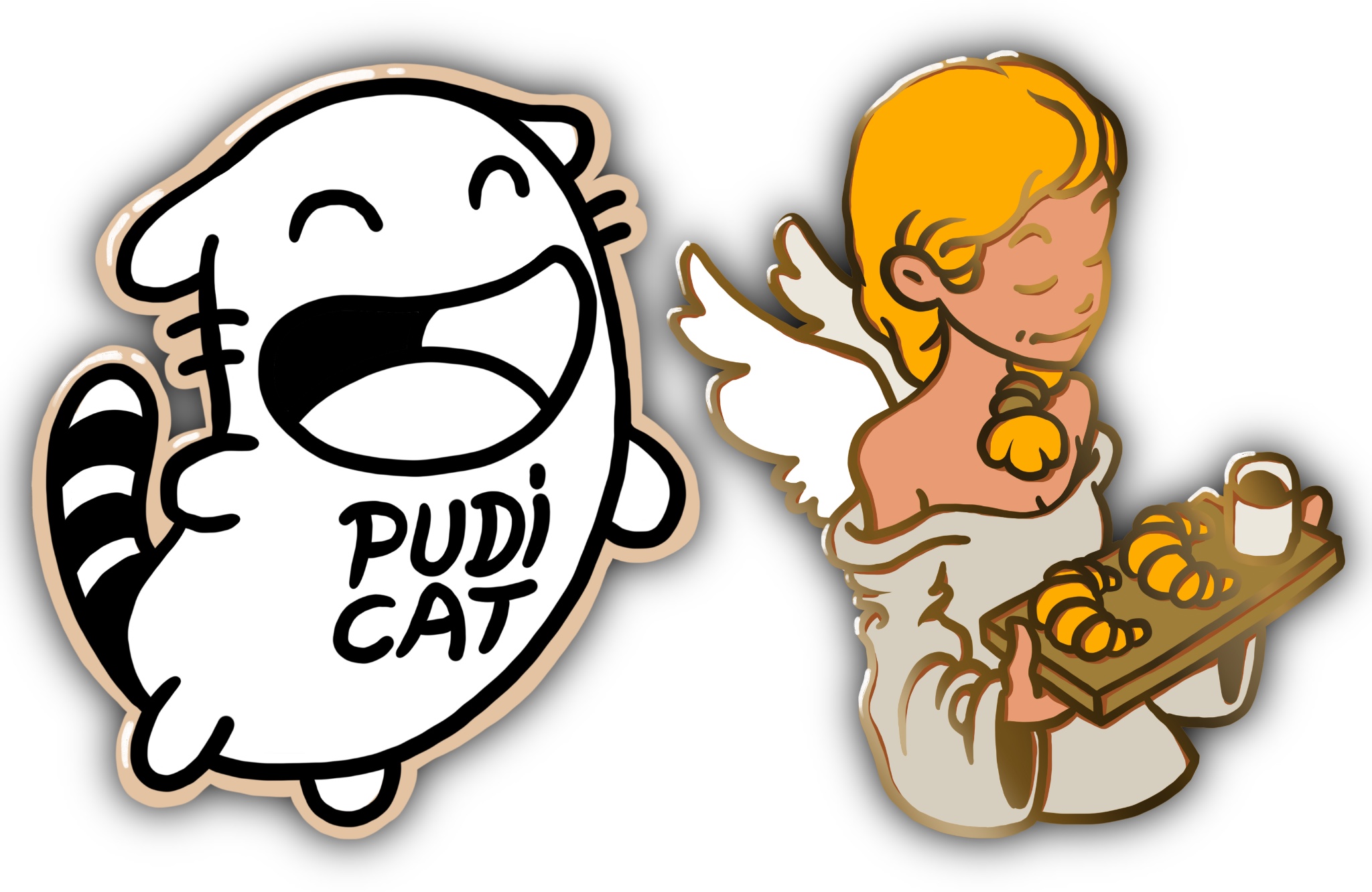 Les pin's de la Muse et de Pudicat