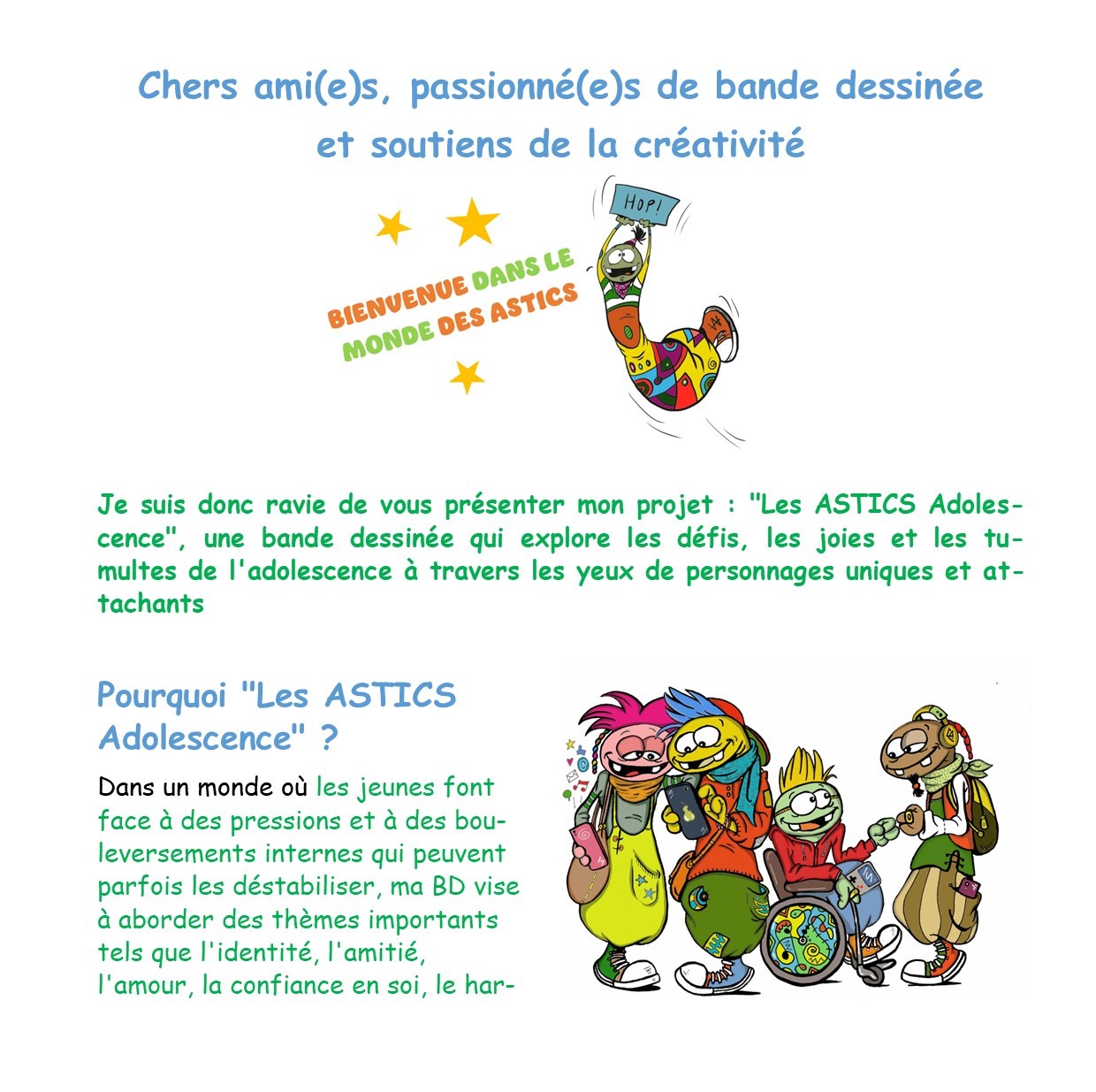 Soutenez l'édition de la BD : "Les ASTICS - Adolescence" ! - Ulule