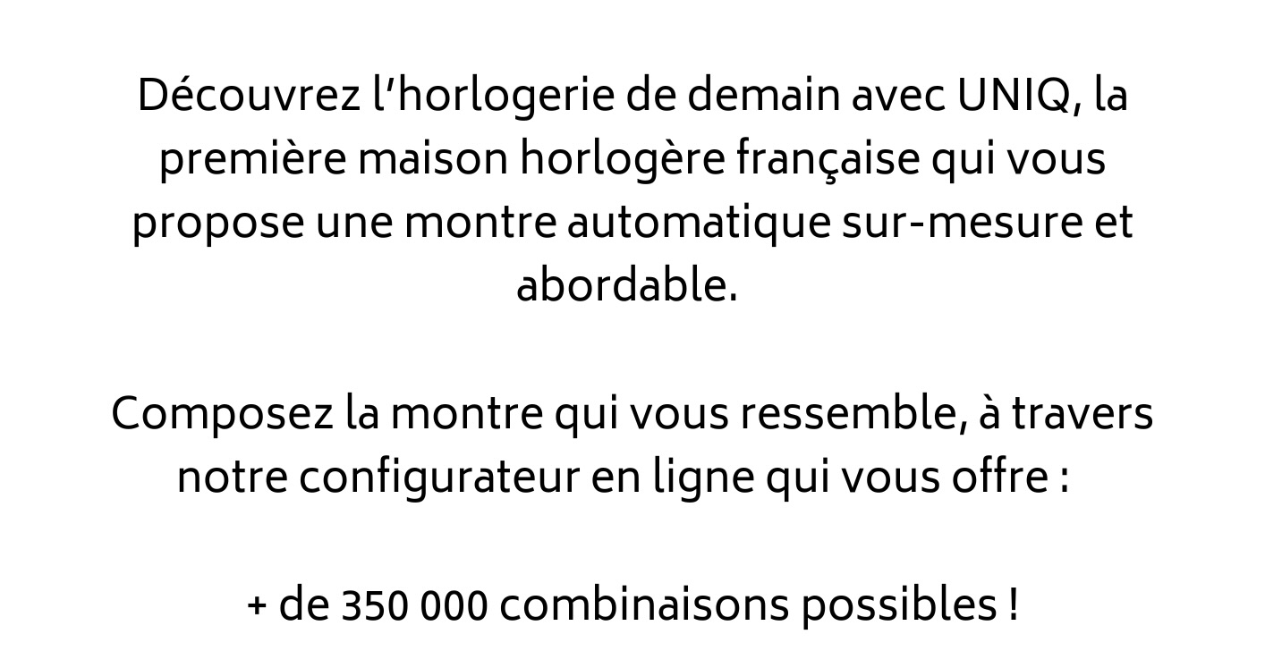 UNIQ : Ensemble, Créons la Montre de Vos Rêves - Ulule