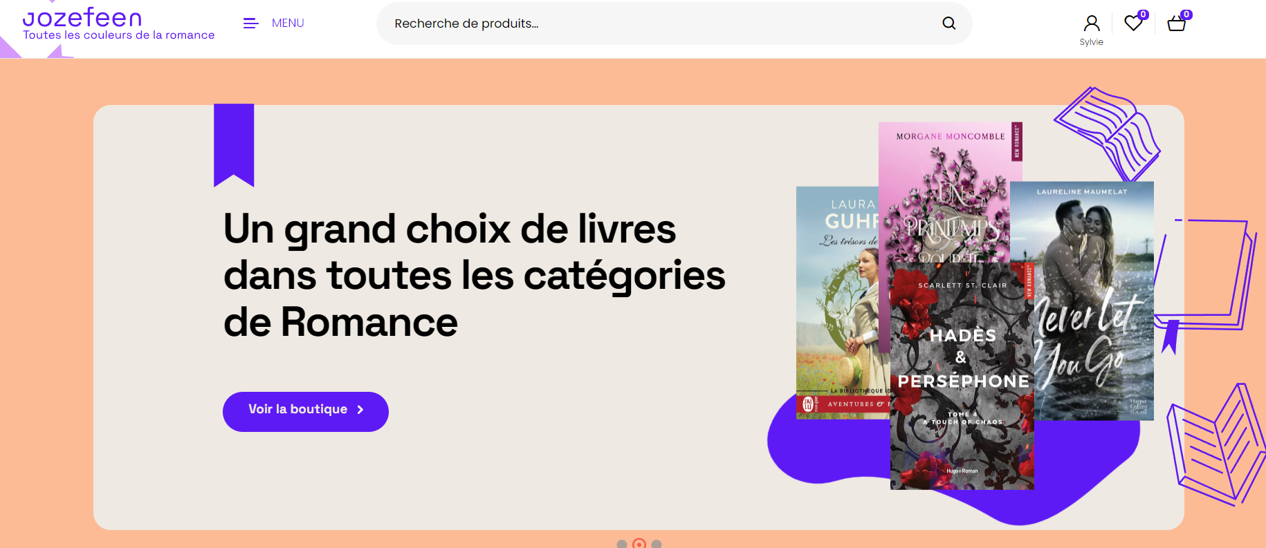 Librairie spécialisée "Romance" en ligne