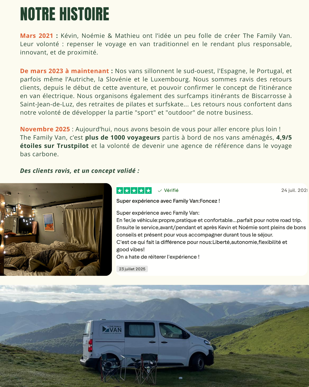 The Family Van : voyager en van aménagé électrique