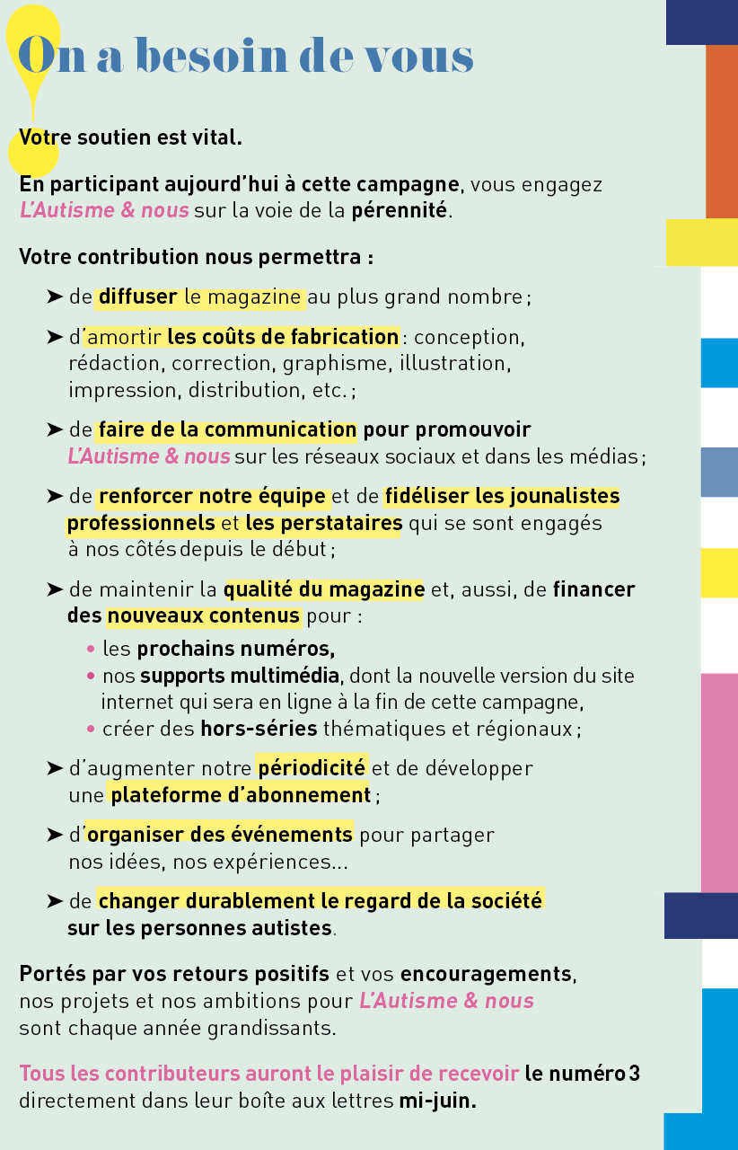 L'Autisme & nous n°3 bientôt chez vous - Ulule