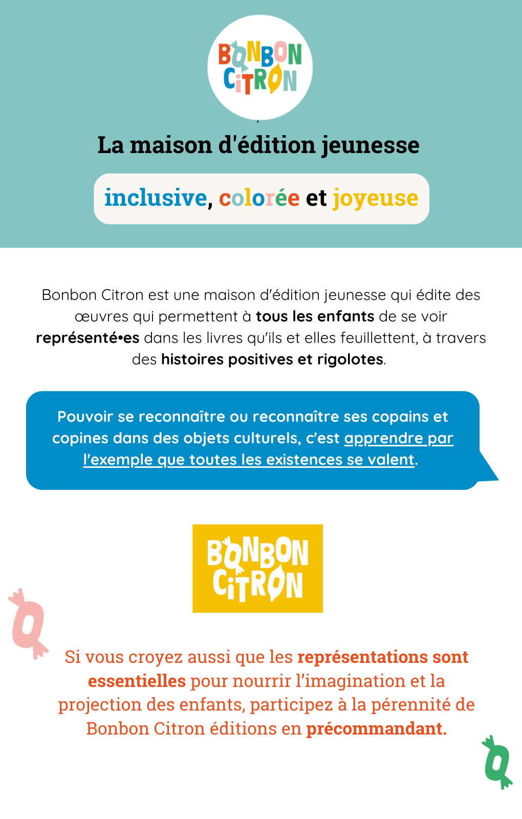 Deux nouveaux livres jeunesse inclusifs chez Bonbon Citron🍋