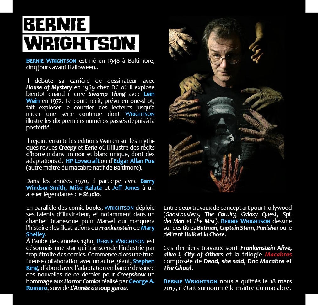 MACABRES par Bernie Wrightson et Steve Niles - Ulule