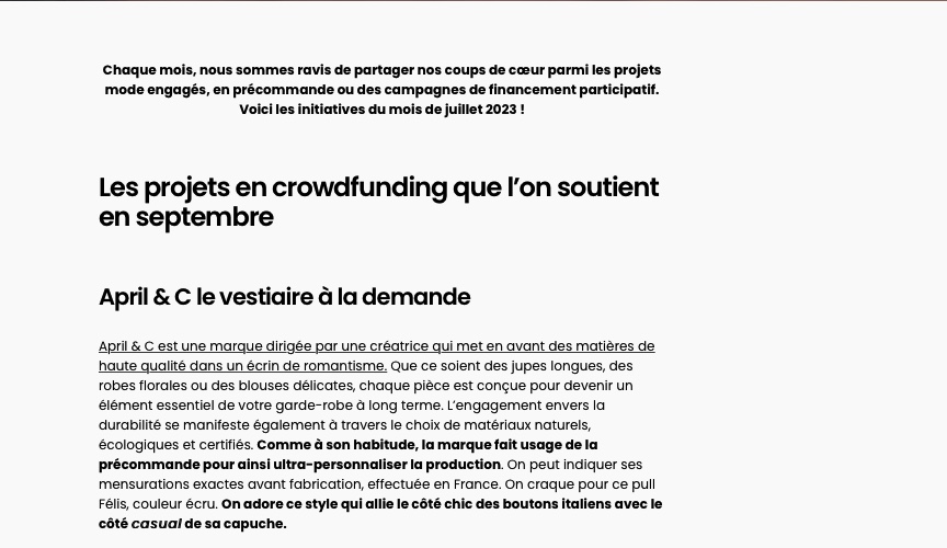 Le Pull Français par April & C