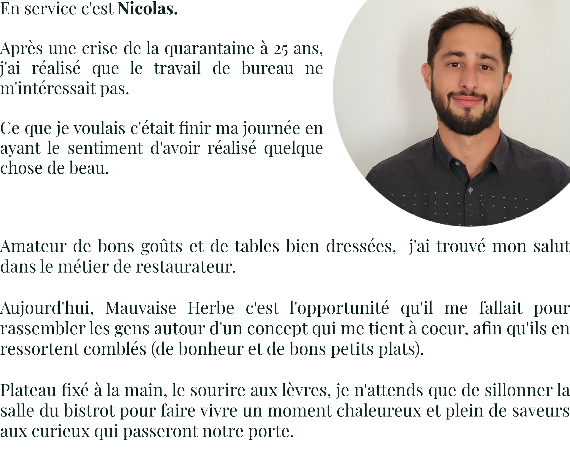 Mauvaise Herbe, bistrot végétal.