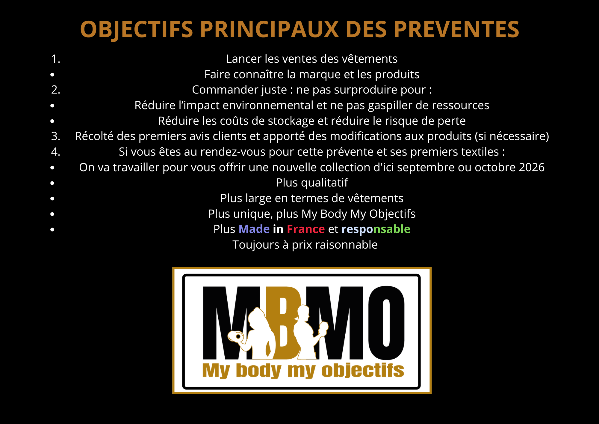 Les préventes textile My Body My Objectifs épisode 1