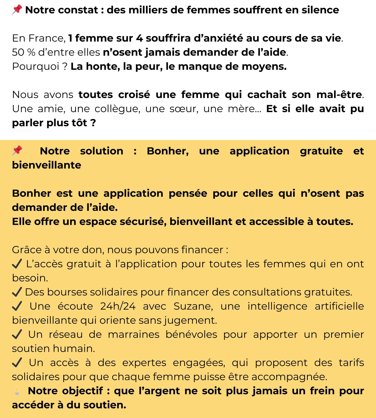 Bonher, l’application gratuite pour toutes les femmes. - Ulule