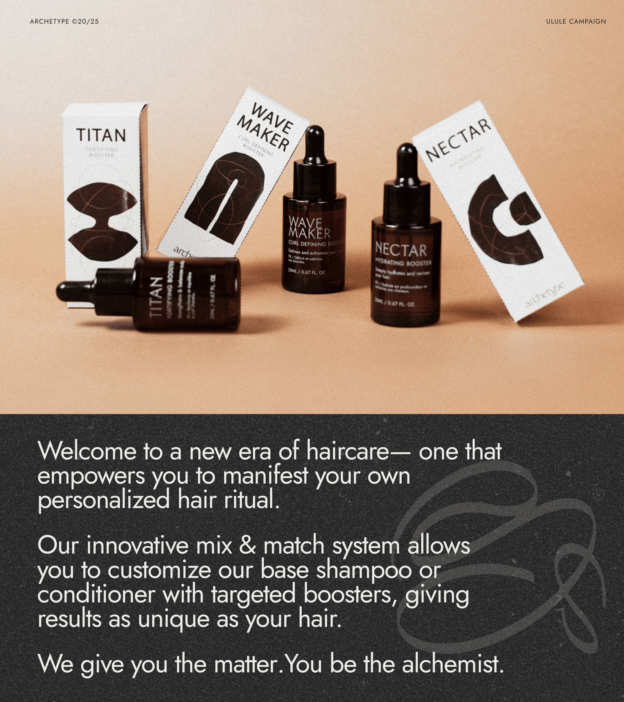 ARCHETYPE: Personalized curl care, powered by nature.