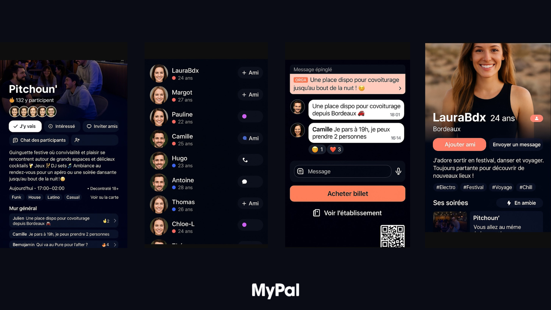 Mypal – L’app qui réinvente l’univers des soirées en France.