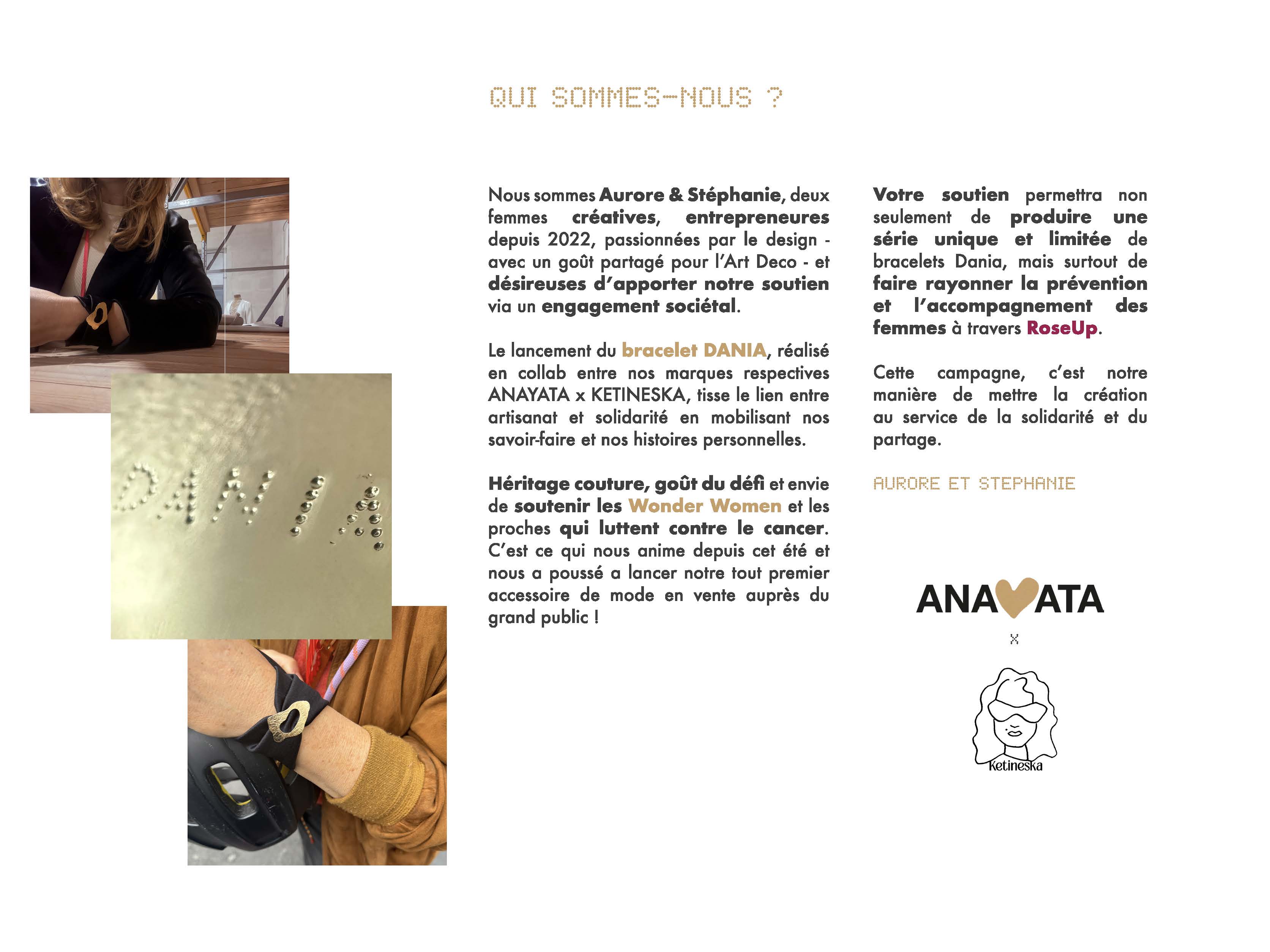 Bracelet DANIA Couture solidaire • Collab ANAYATA xKETINESKA