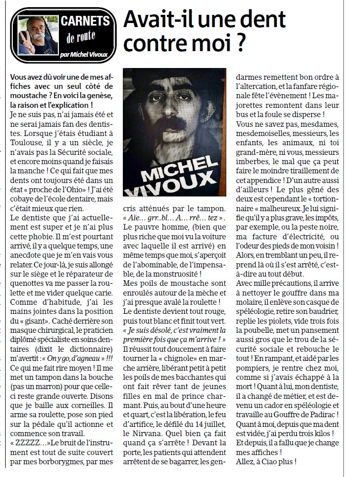 Carnets de route ! Michel Vivoux